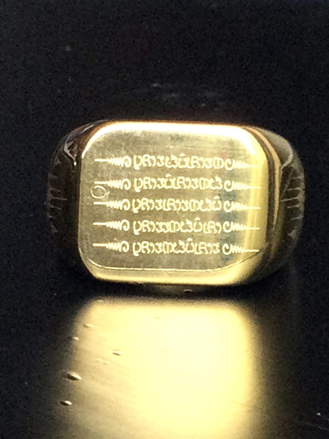 Rare Gold 5 Rows Yantra Magic Blessed Ring / Powerful Lucky and Charm ...