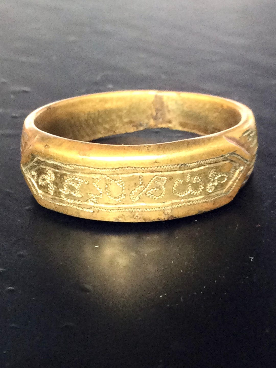 Brass Mantra Yantra Magic Letters Ring, Khanonnuer Temple / Powerful ...