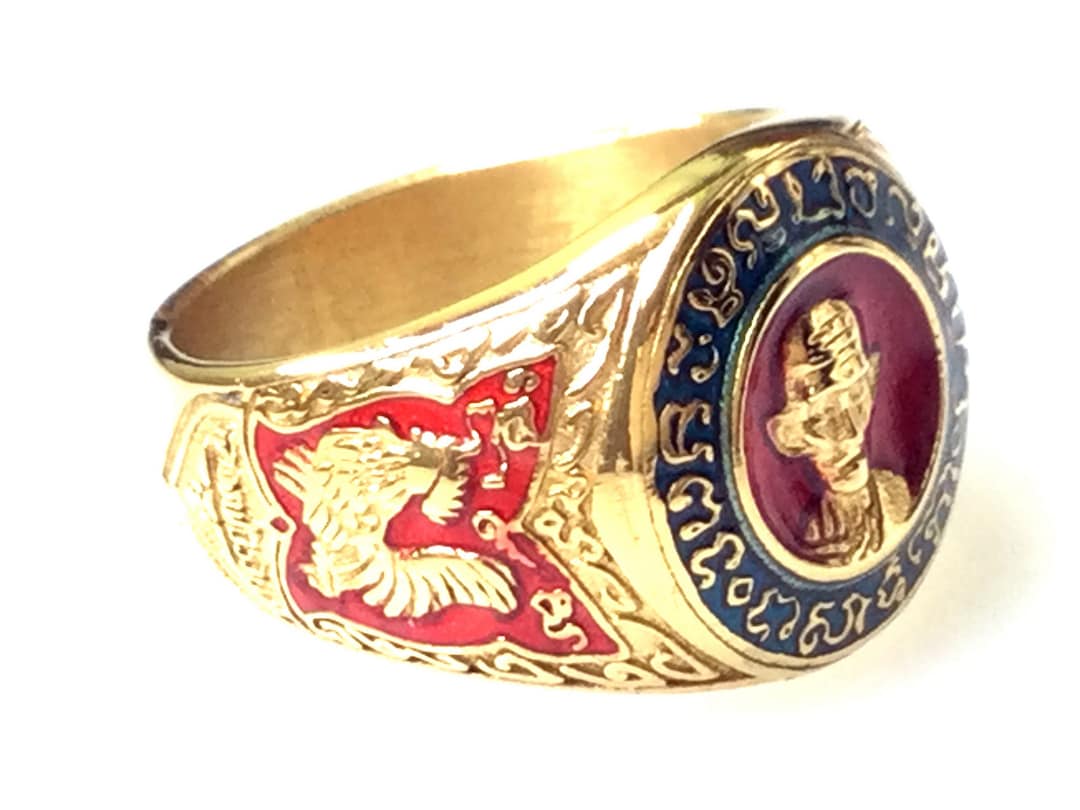 Rare LP Ruay Mahalap Magic Ring From Tako Temple / Powerful Rich Wealth ...