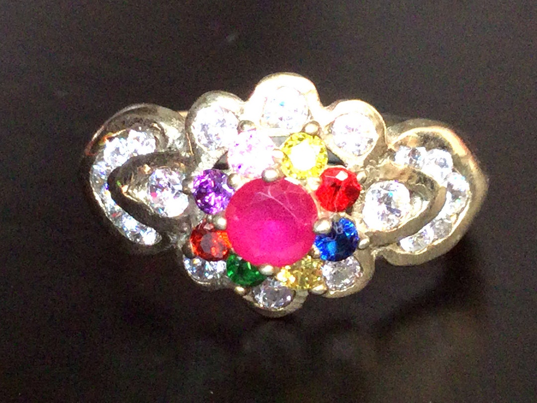 So Cute Noppakao 9 Gemstones Ring / Powerful Good Luck and Charm Ring ...