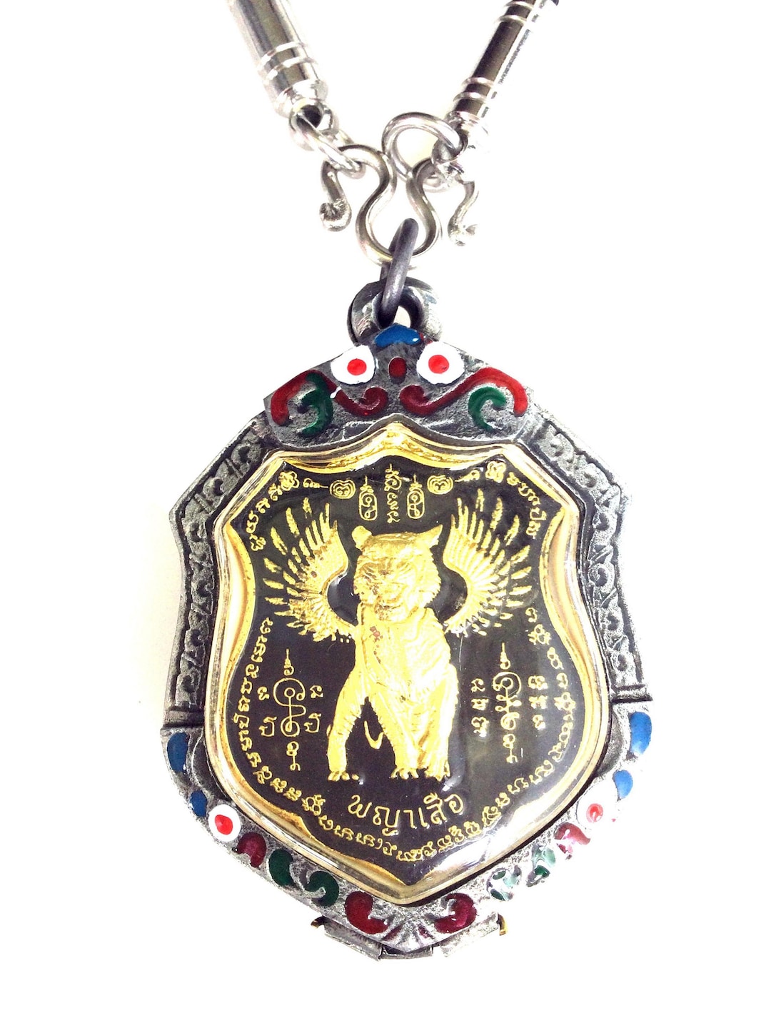 Rare Yantra Mantra Gold Paya Tiger Lp Chanai, Sangkapridi Temple ...