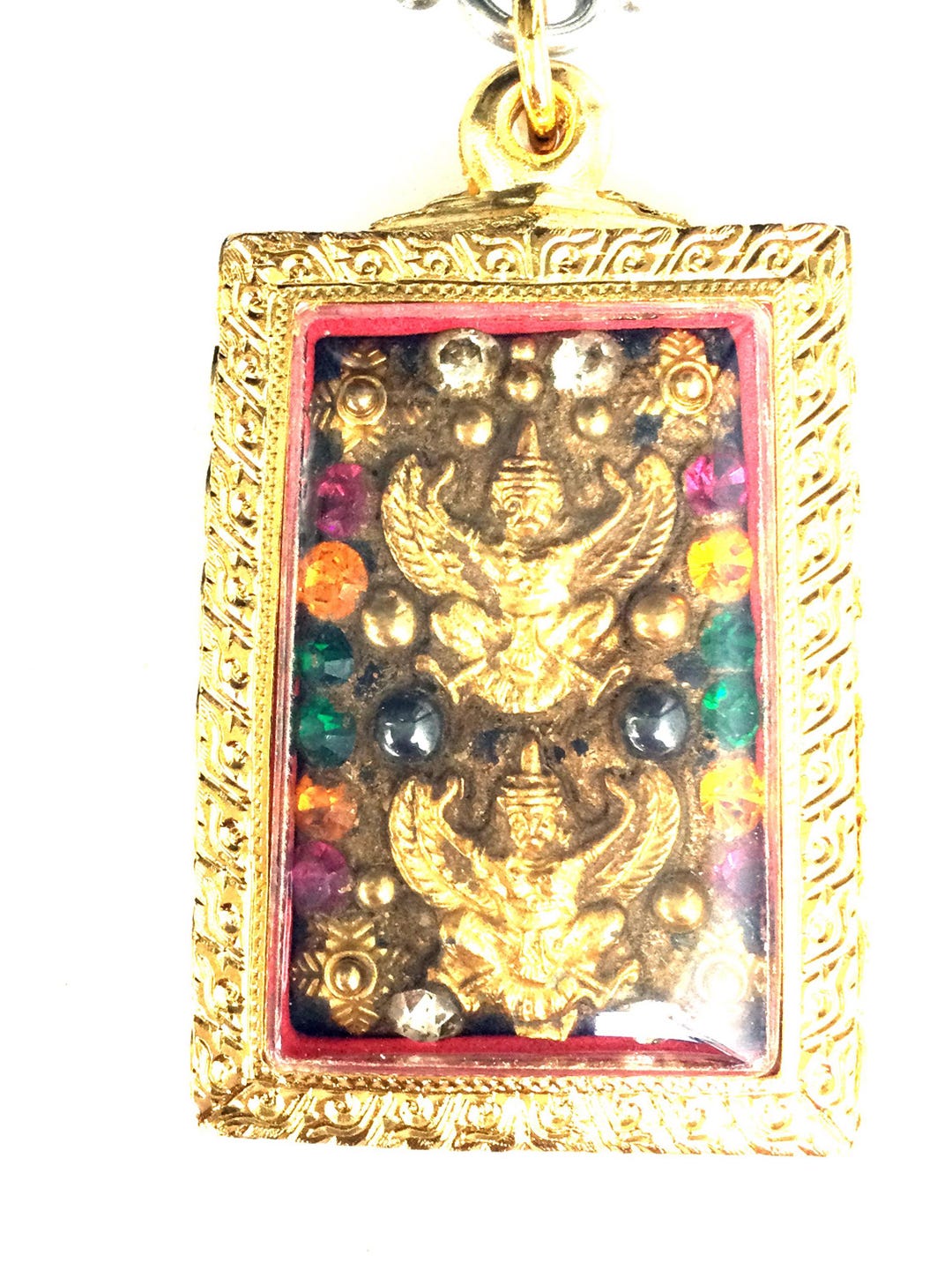 Rare Phra Somedet Lp Toh Garuda (back) With Gemstone / Sacred Thai ...