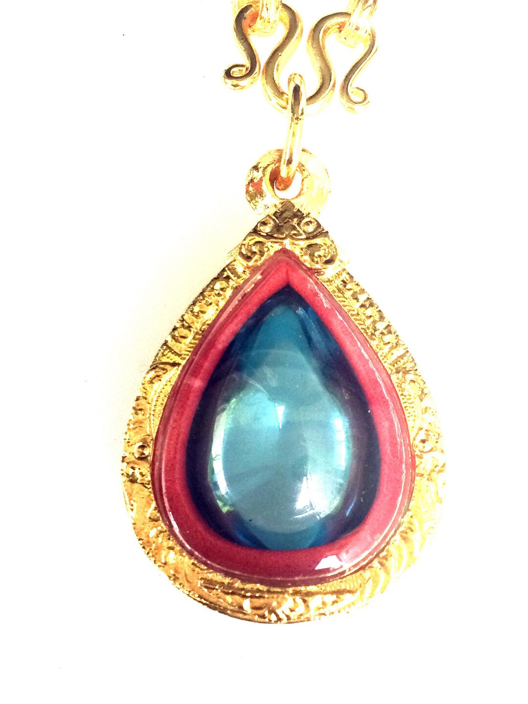 Rare Blue Ocean Naga Eye Stone Pendant / Good Luck and Charm Talisman ...