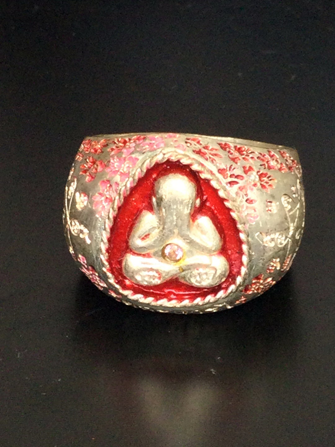 Rare Commemorative Pidta Lp Tim in 1964 Silver Ring, Lahanrai Temple / Powerful Lucky and Charm ...