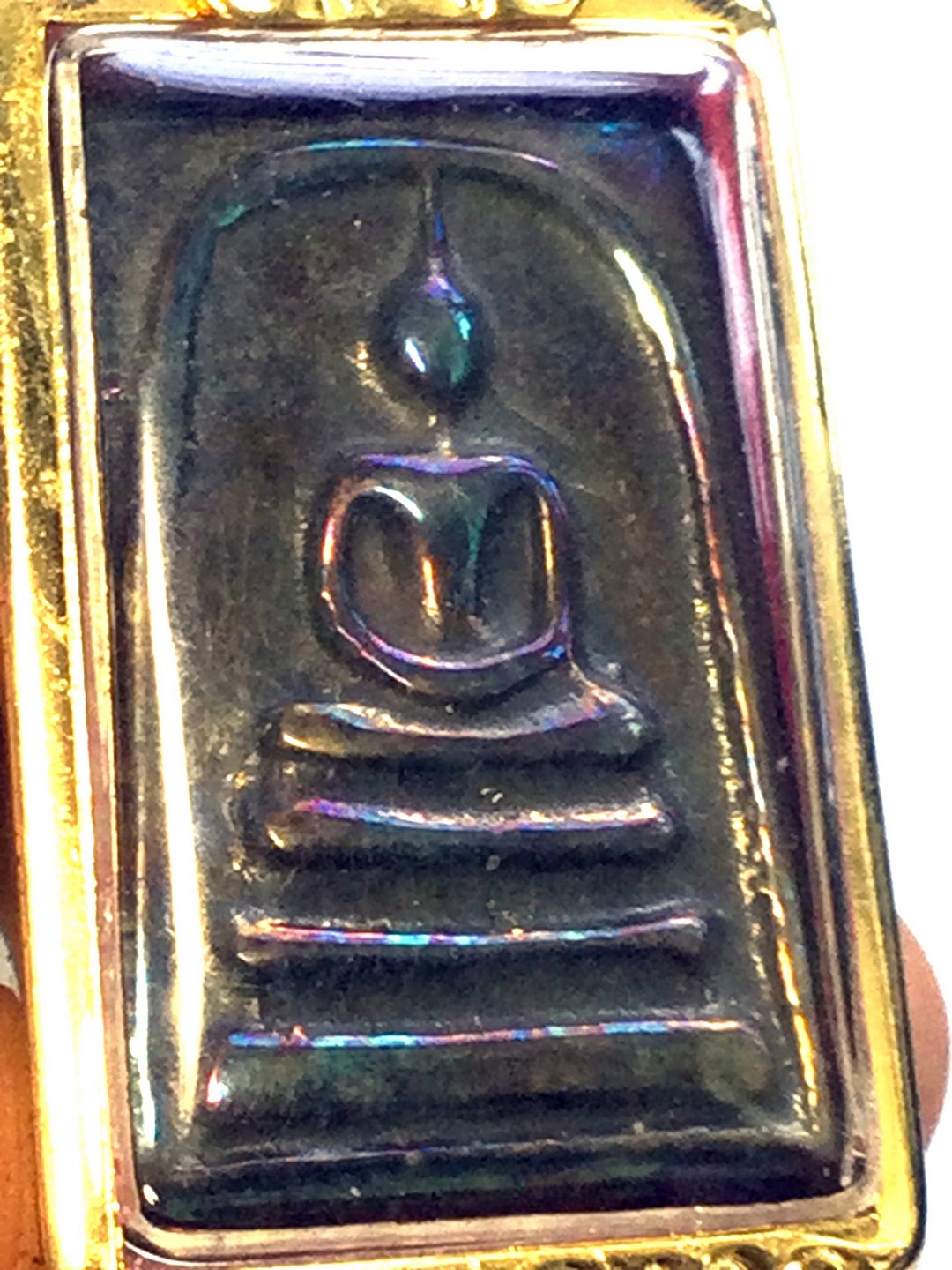 Phra Somdet Rainbow 7 Colors Leklai Stone Magic Pendant / Top Protective Talisman / Lucky Life ...