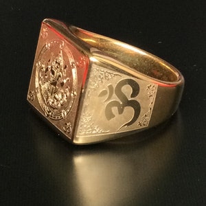 Gold Hindu God Ganesh Magic Ring From Deva Holy Place / Powerful Lucky ...