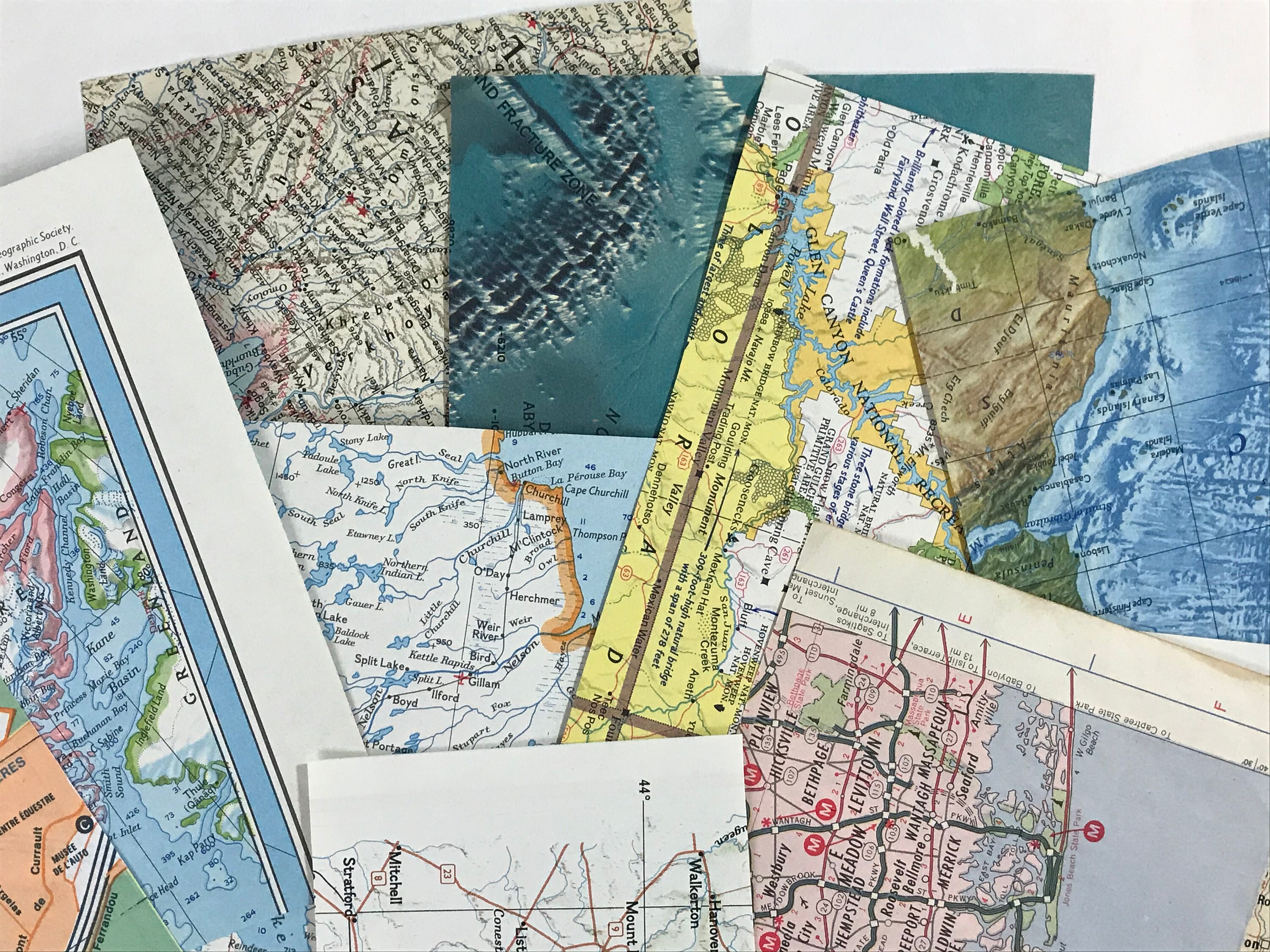 Vintage Map Scrap Pack Ephemera Lot Smash Book or Junk - Etsy