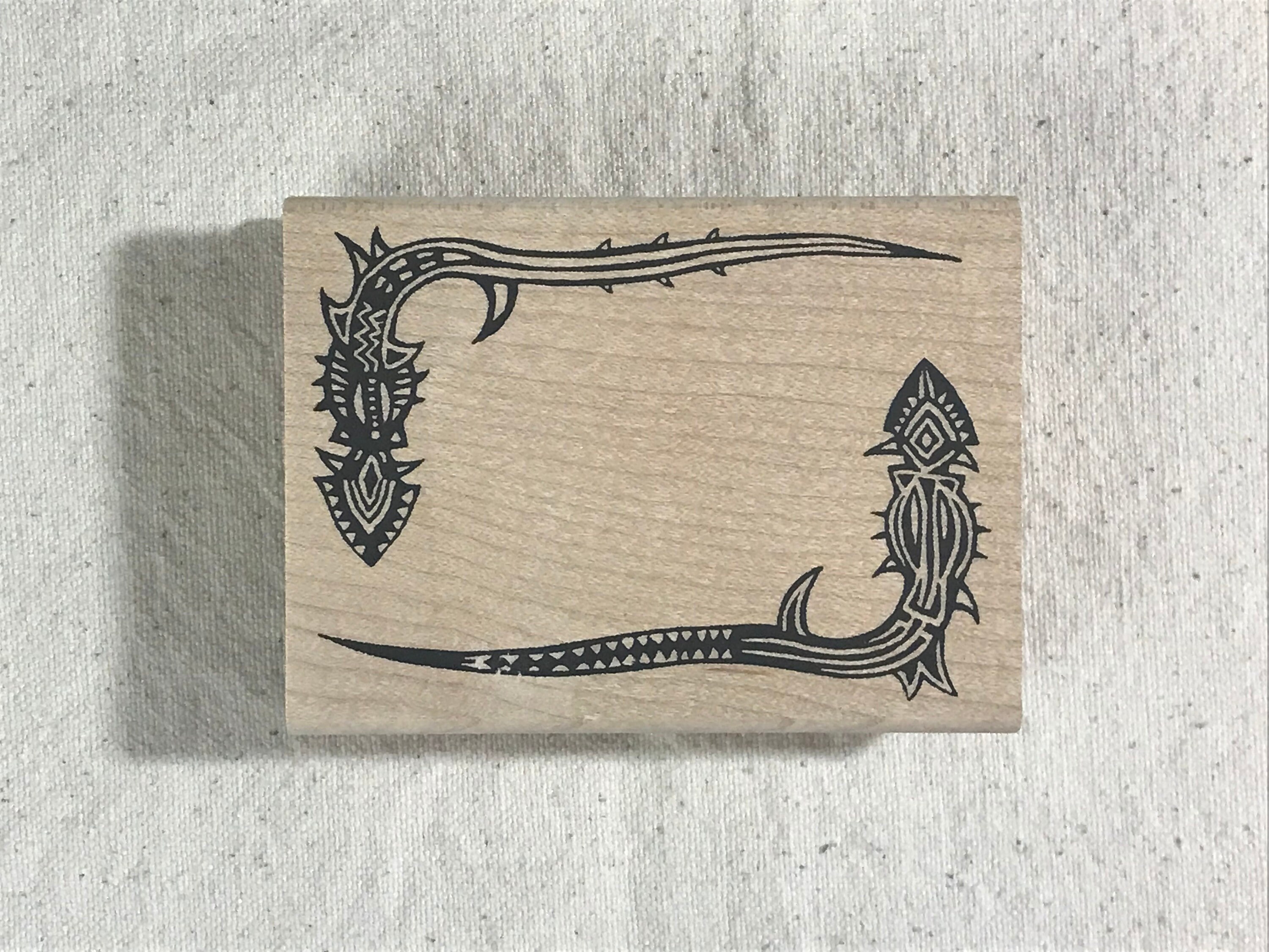 Large Frame Rubber Stamp Smash Book or Junk Journal Supply Vintage ...