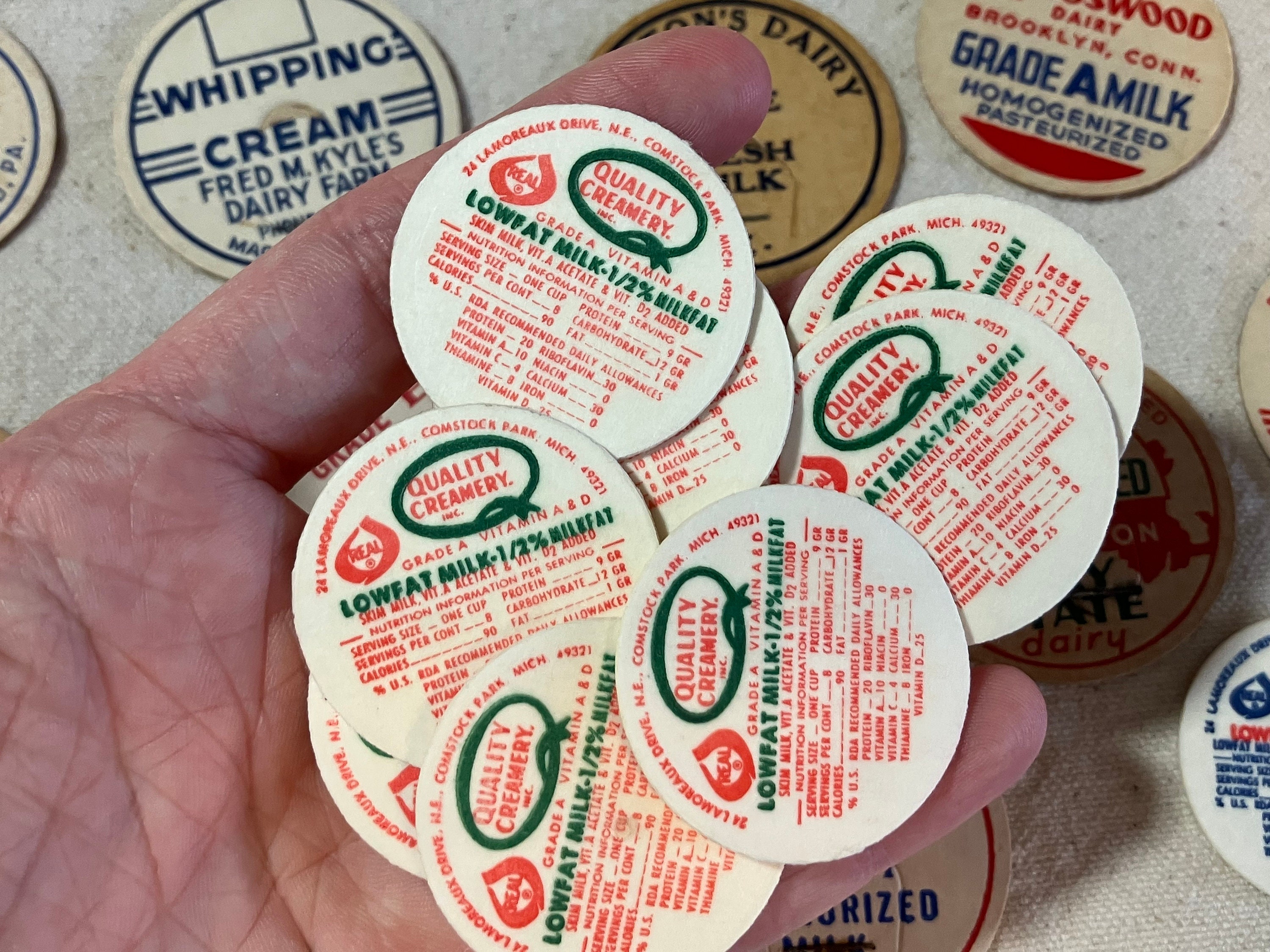 35 Vintage Milk Caps Dairy Bottle Caps Vintage Advertising - Etsy
