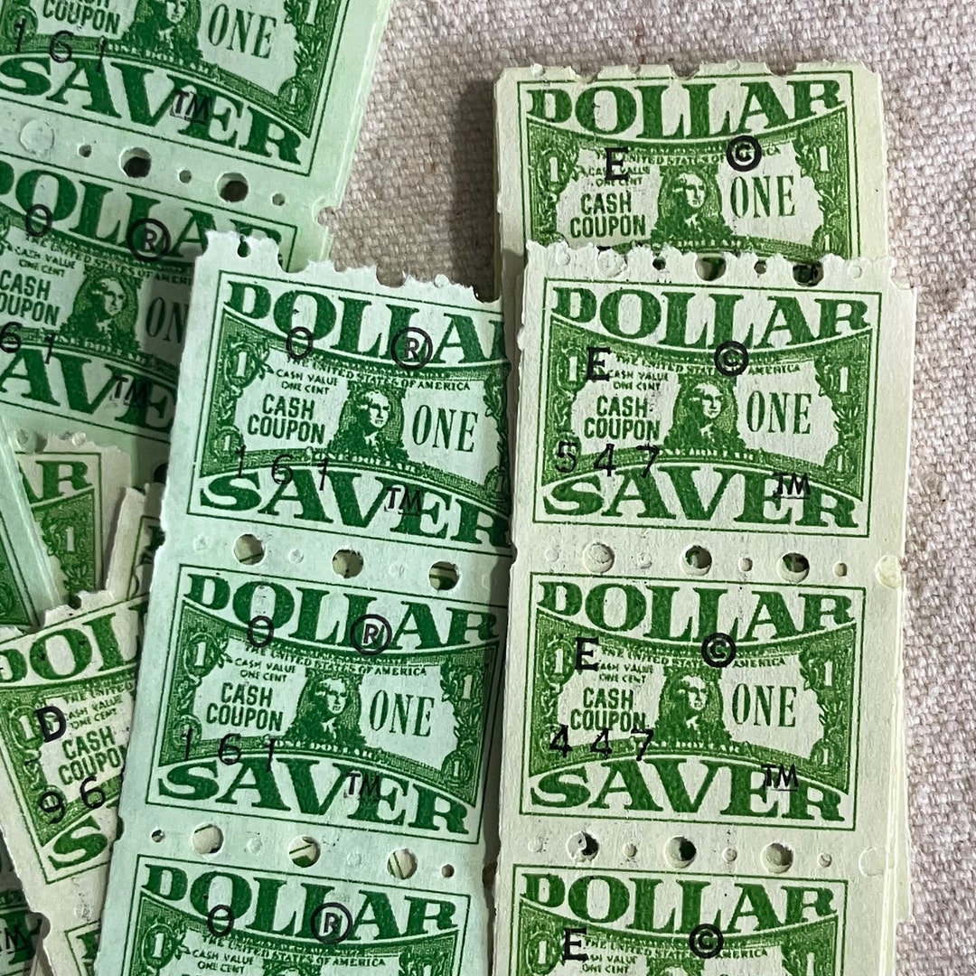 50 Dollar Saver Trading Stamps Used Green Stamps Vintage Ephemera Lot ...
