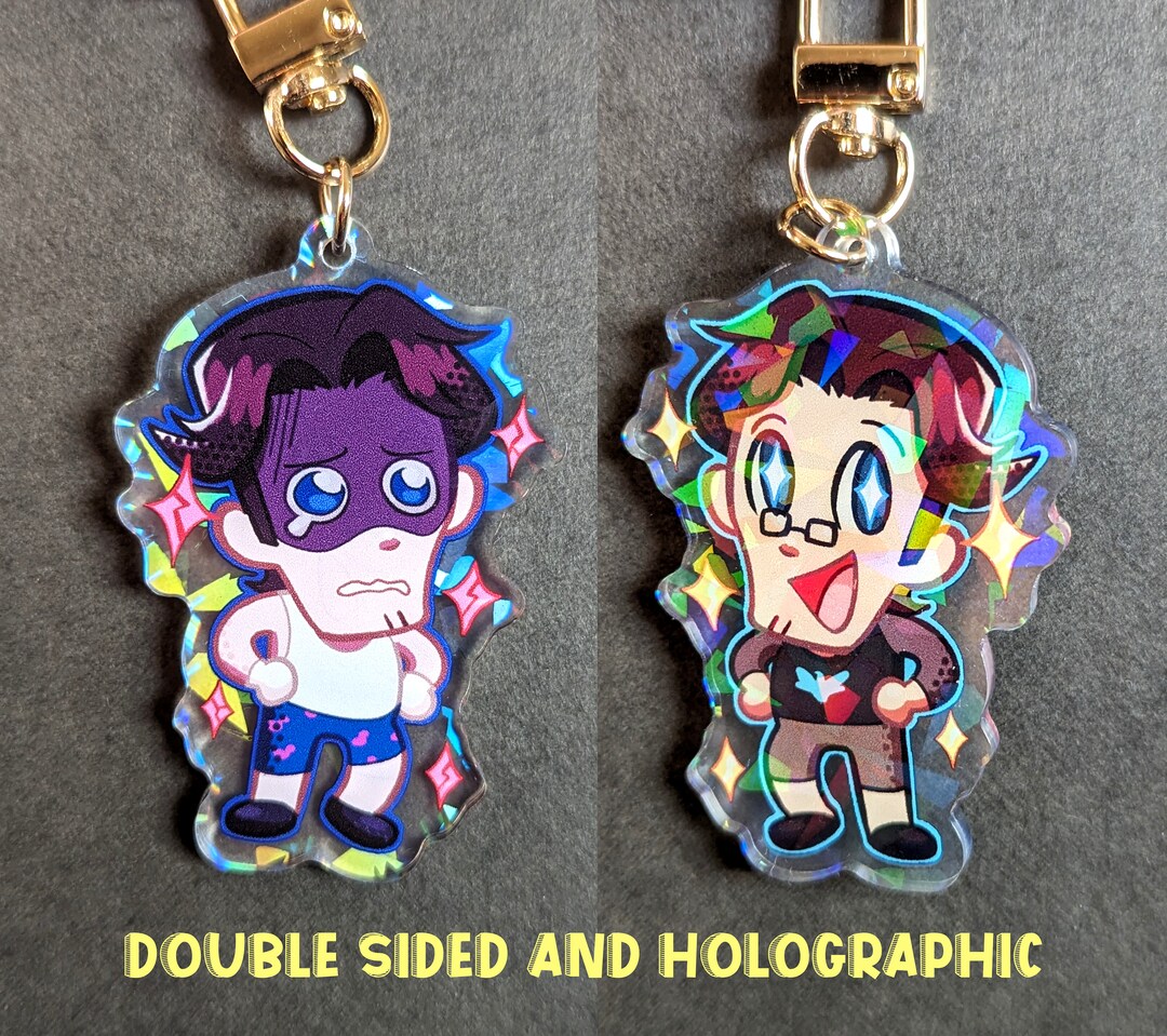Jerma Sparkle On/off Acrylic Double-sided Charm - Etsy