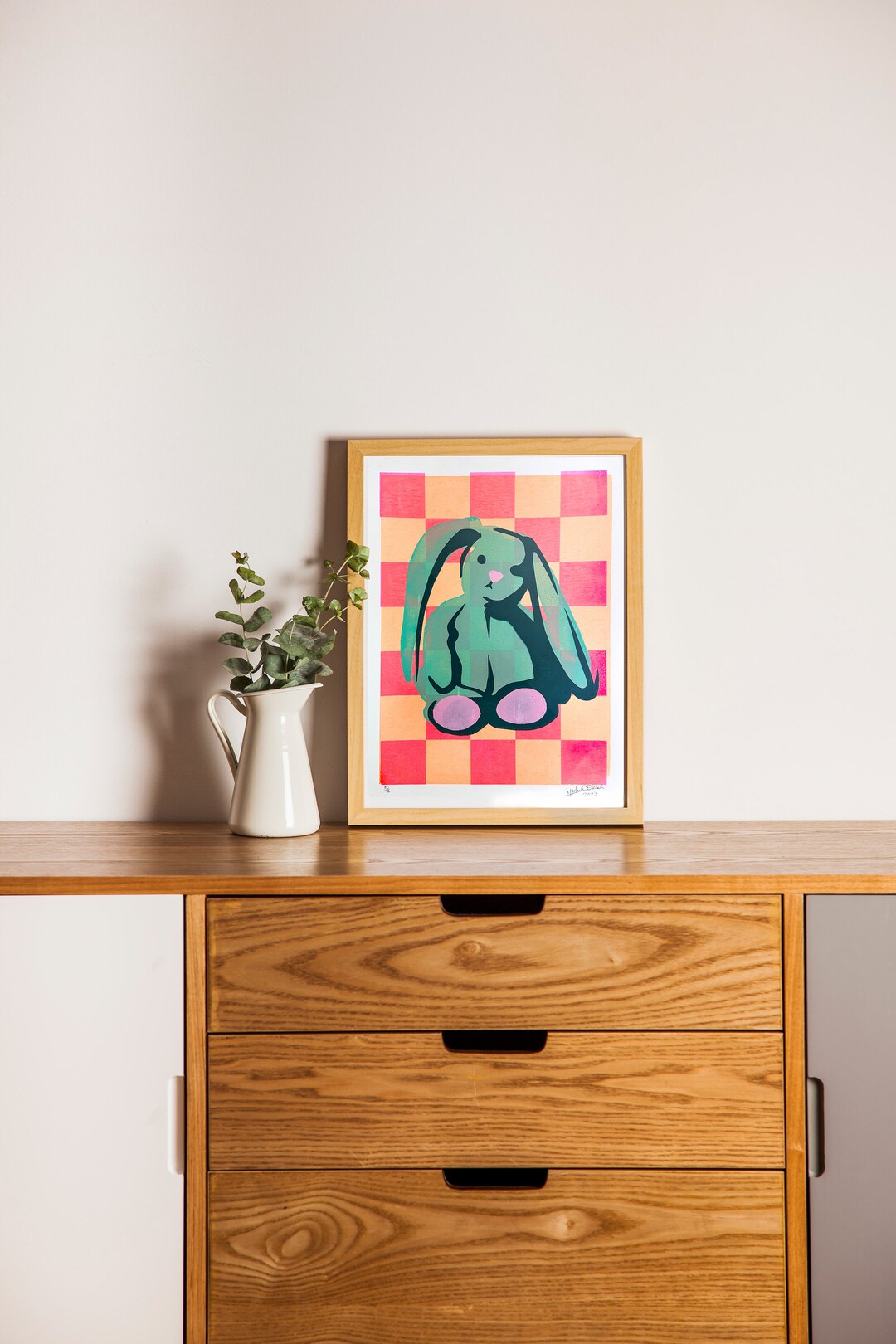 Stuffed Animal Bunny Silkscreen Print Poster Art | Limited Edition ...
