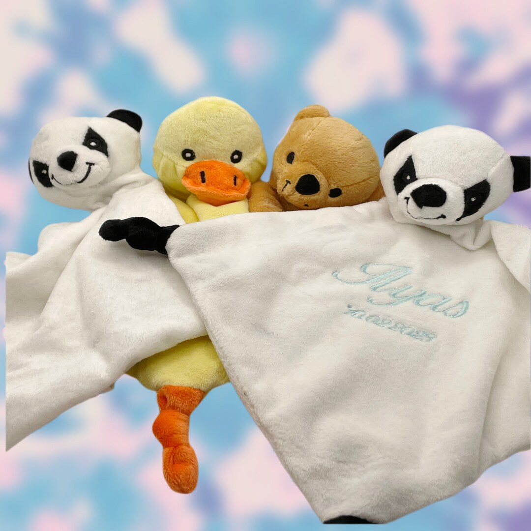 Baby Cuddle Cloth Animal Personalized for Birth With Desired Name - Etsy
