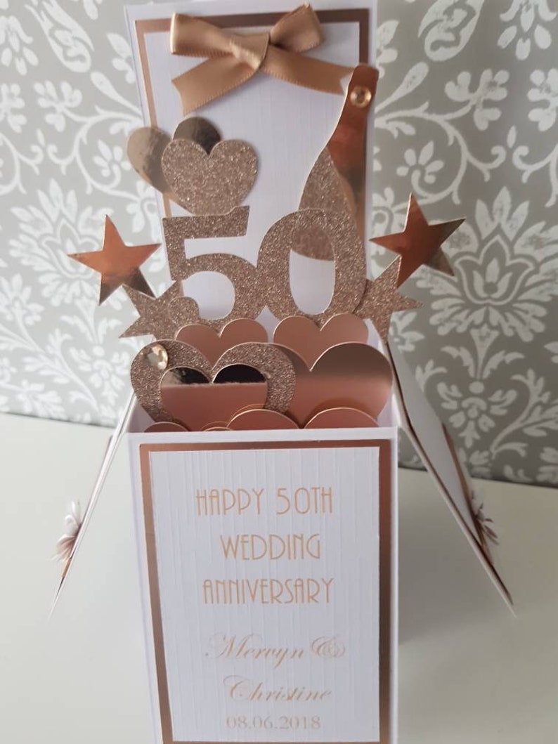 New Design Rose Gold Handmade Personalised 50th Golden - Etsy