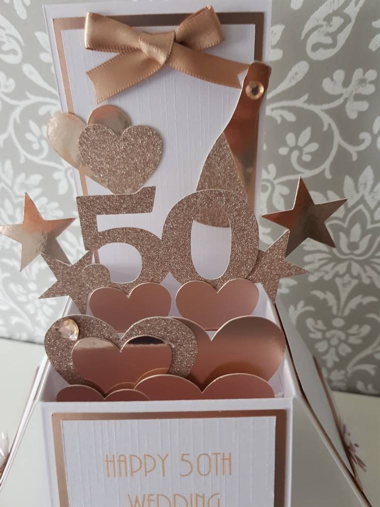 New Design Rose Gold Handmade Personalised 50th Golden - Etsy