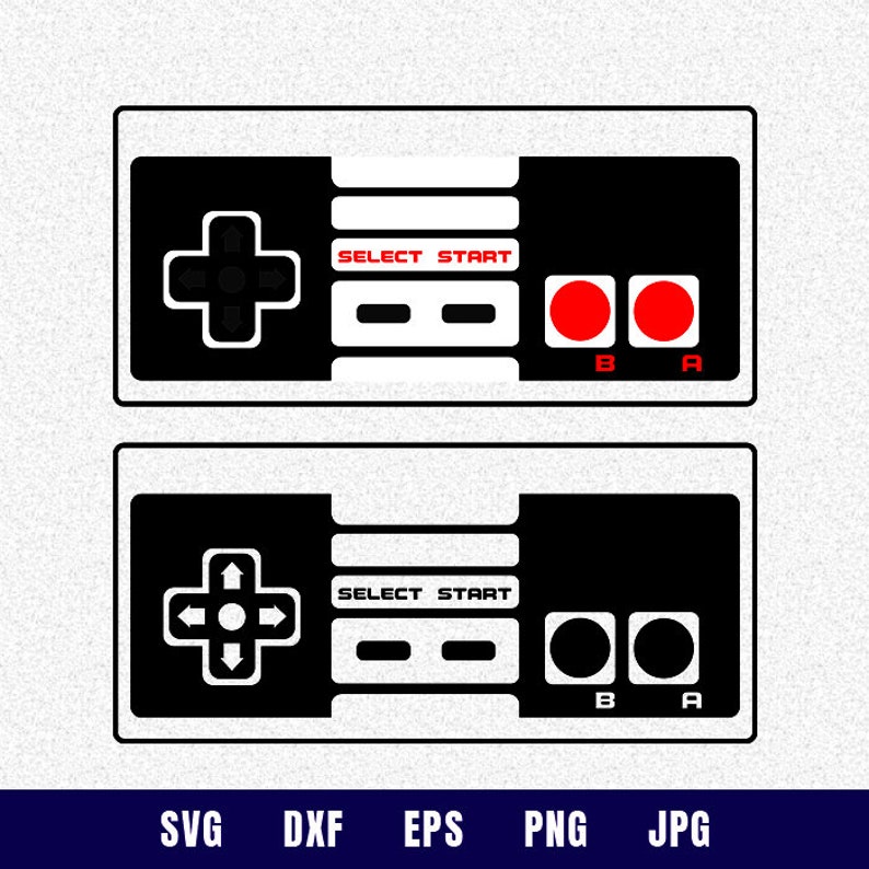 Nintendo NES Controller Vector .SVG Clip Art Cut File Instant | Etsy