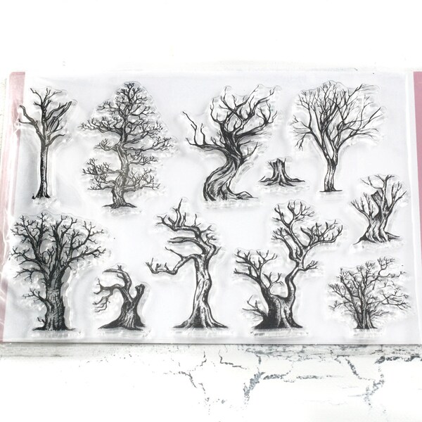 Bare Tree Stamp - Etsy