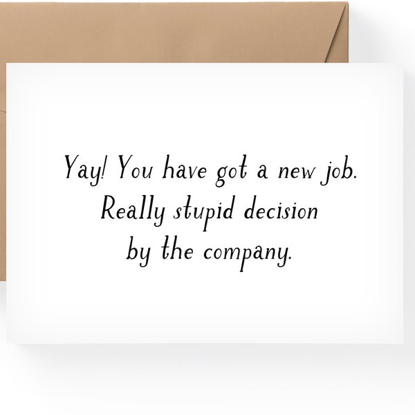 New Job Card - Etsy