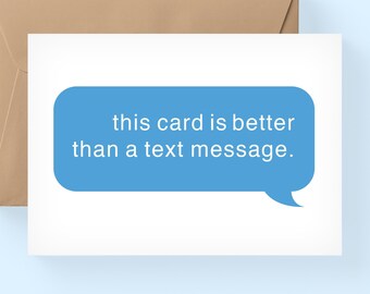 Text Message Card - Etsy