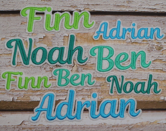 Große Namensapplikation Aufnäher/Applikation auf weißem Filz - Etsy.de