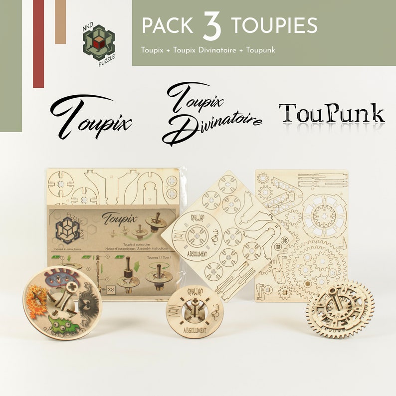 Pack Kit 3 Spinning Top - Etsy