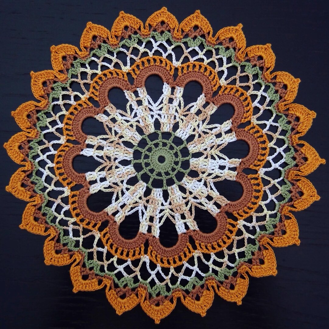 9.8“ (25 Cm) Crochet Round Doily Handmade From ...