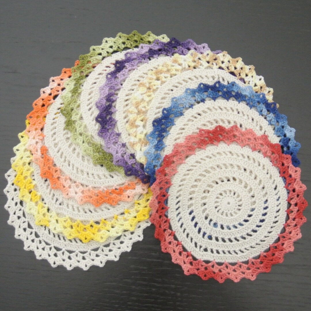15 Cm, 5.9, Hand Crocheted Mini/small Doilies, Farmhouse, Prop, Party ...