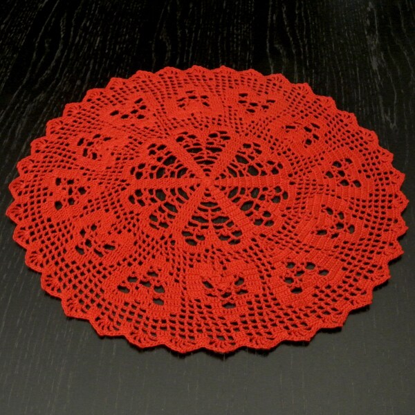 Red Doilies - Etsy