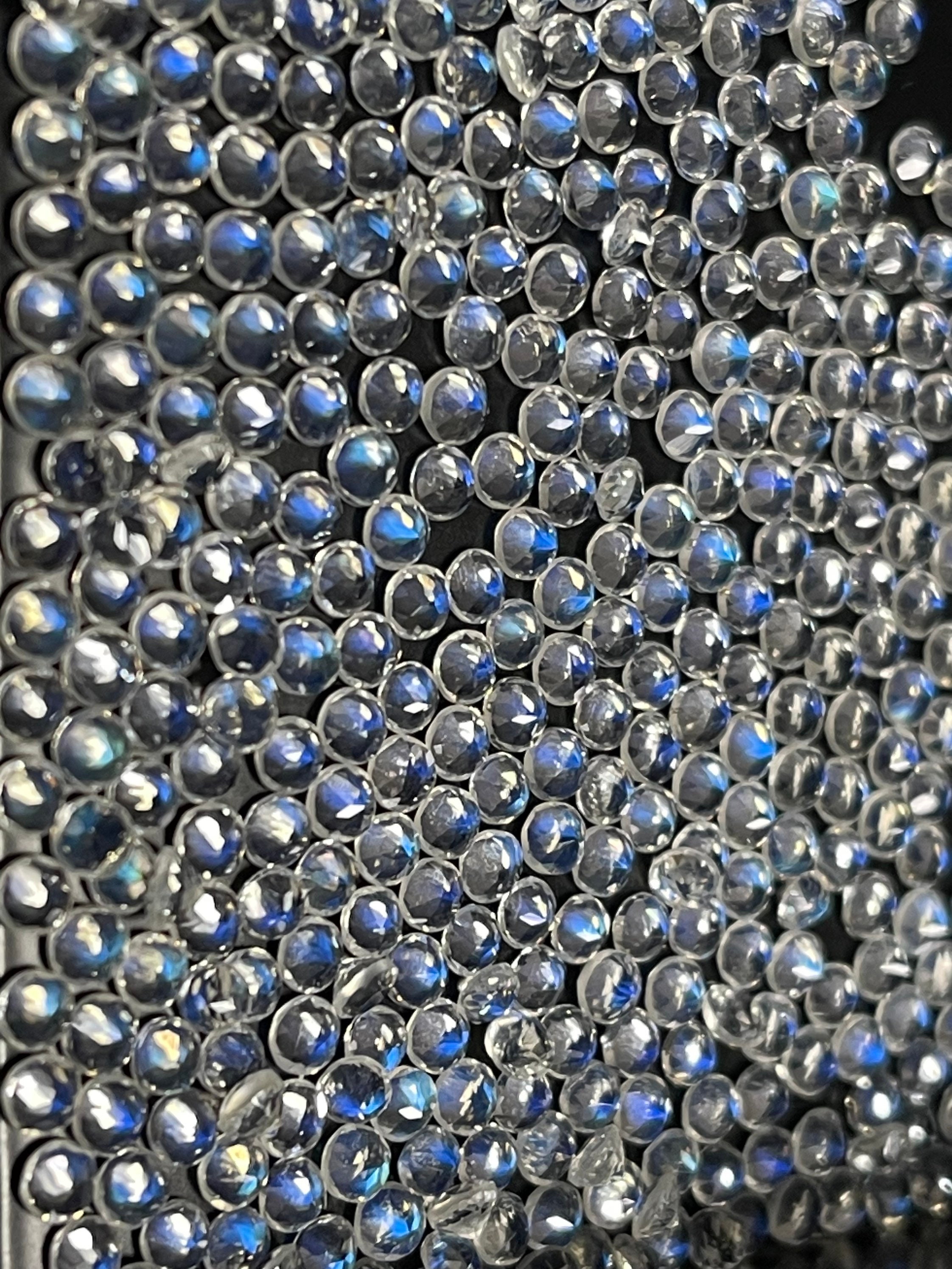 3MM Cut Round Moonstone Lot 100% Natural AAA Qualityblue - Etsy