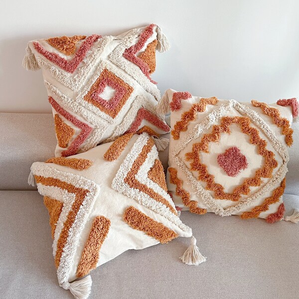 Pink Orange Pillows - Etsy