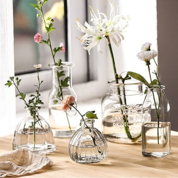 Small Glass Vases - Etsy