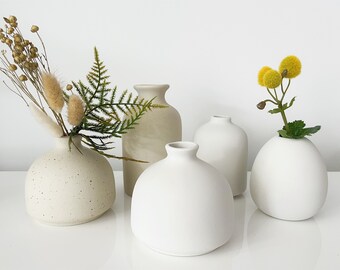 Small White Vase - Etsy
