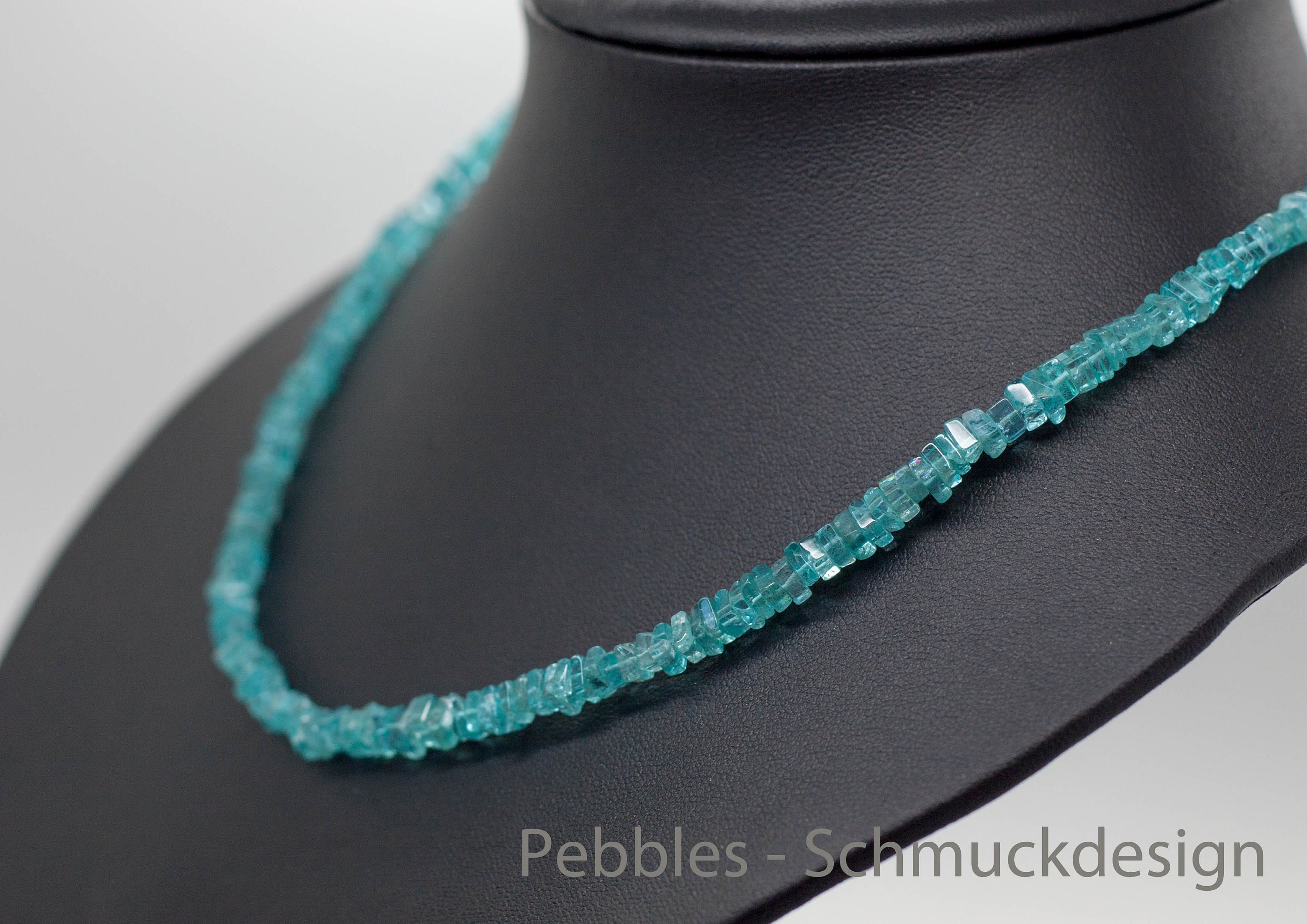 Square noble chain apatite turquoise 925 silver | Etsy