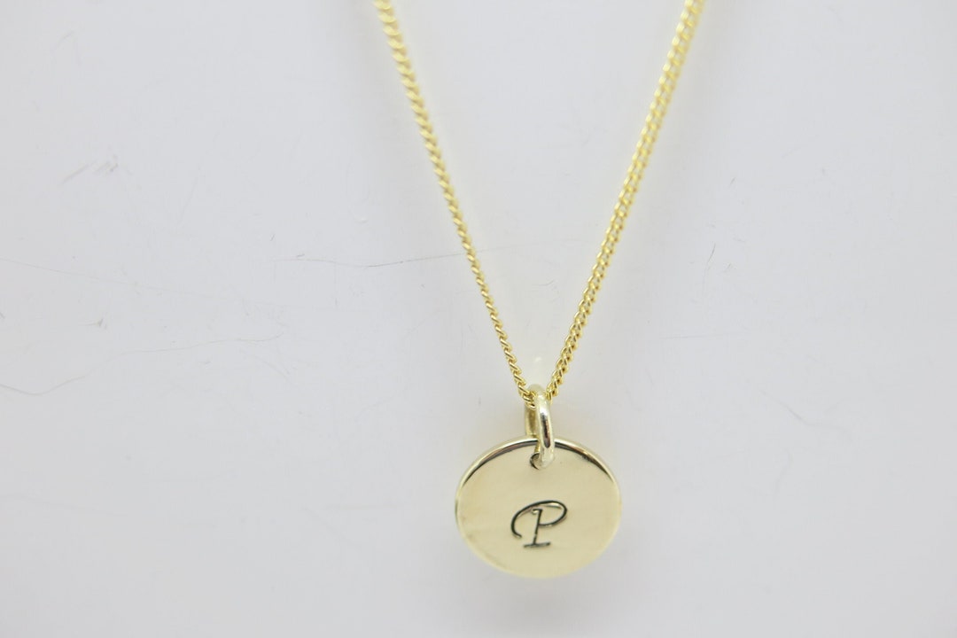 Gold Chain 333 / 8k, Personalizable 10 Mm Plate Pendant & Engraving ...