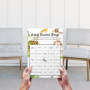 30 Unique Prefilled Safari Jungle Animal Baby Shower Bingo Game, Baby ...