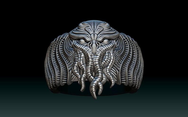 Cthulhu ring/ Cthulhu sterling silver ring/ Call of Cthulhu/ | Etsy