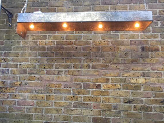 Galvanised Steel Industrial Light Fitting. | Etsy