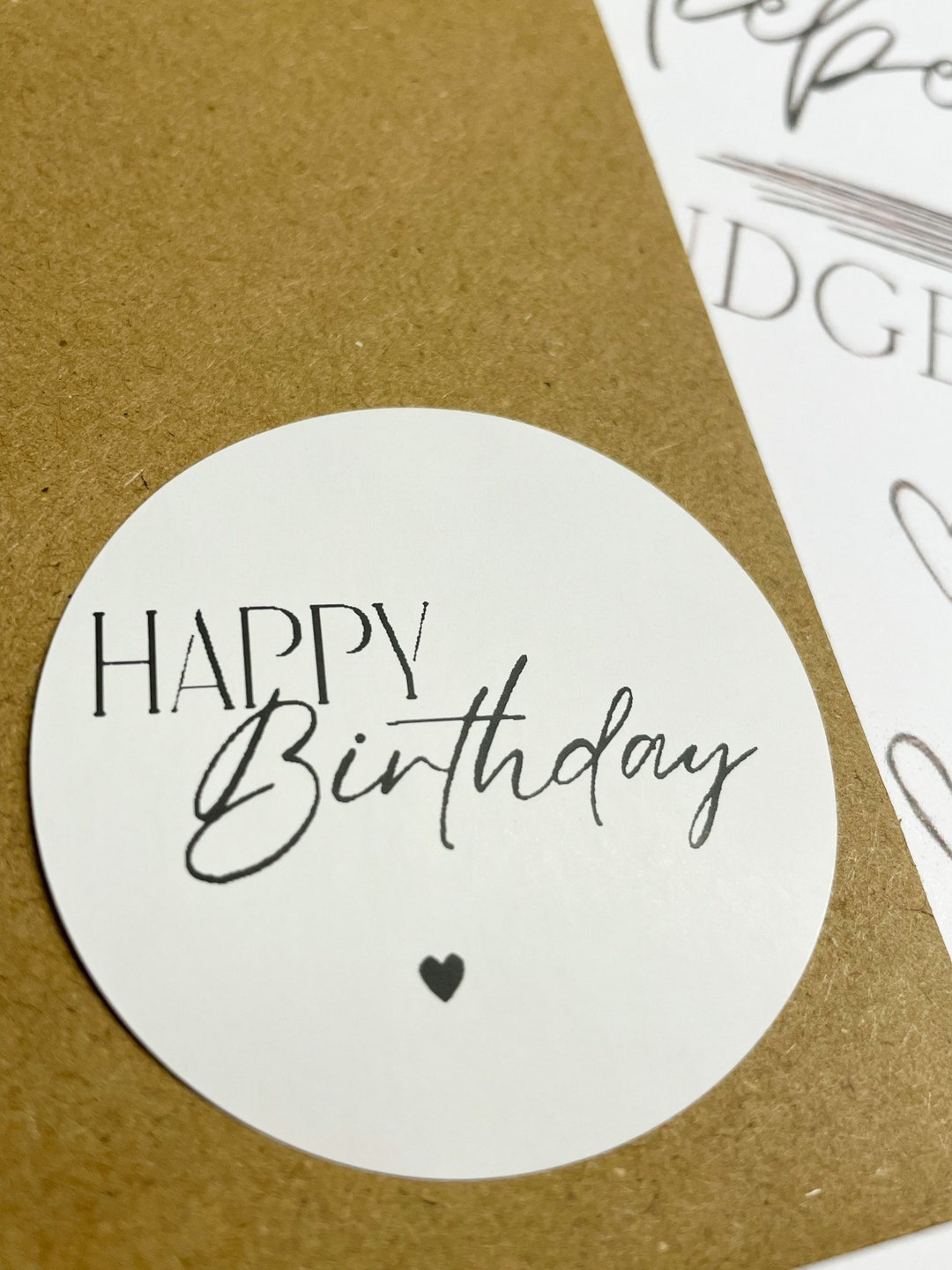Happy Birthday Stickers Labels With Different Motifs for Gifts ...