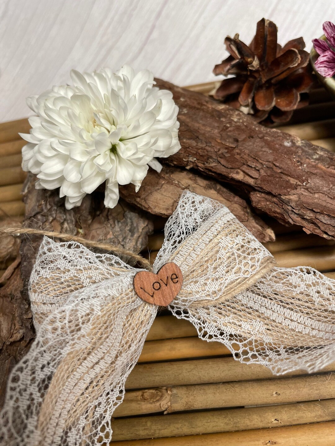 Antenna Bows Made of Jute and Lace 1.39/piece - Test Sample Bow ...