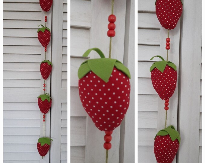 Cute Strawberries Made of Fabric for Hanging Decorative Strawberries - Etsy