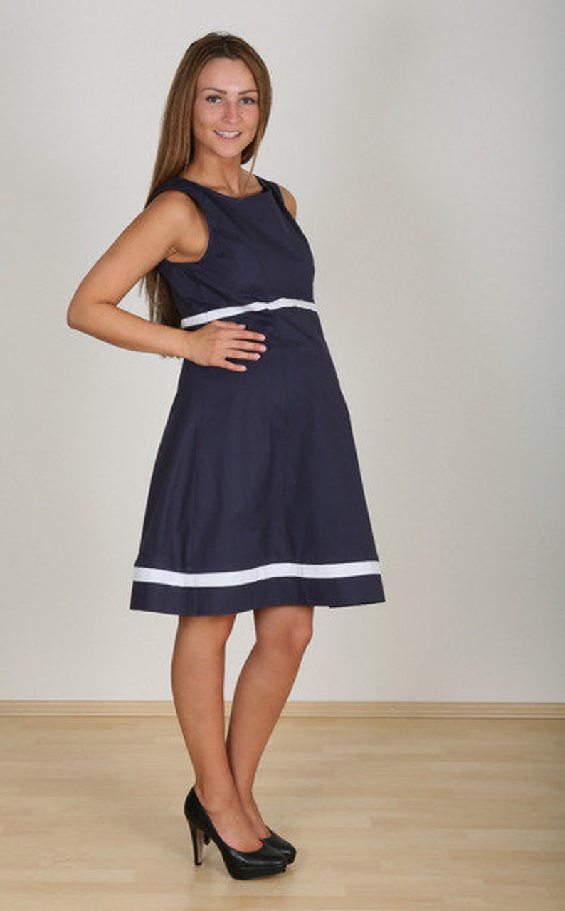 Umstandsmode Umstandskleid bs blau-weiß - Etsy.de