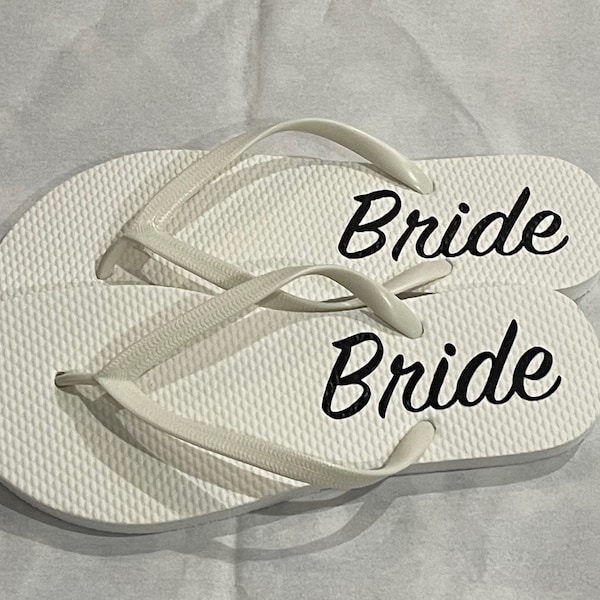 Bride Flip Flops - Etsy