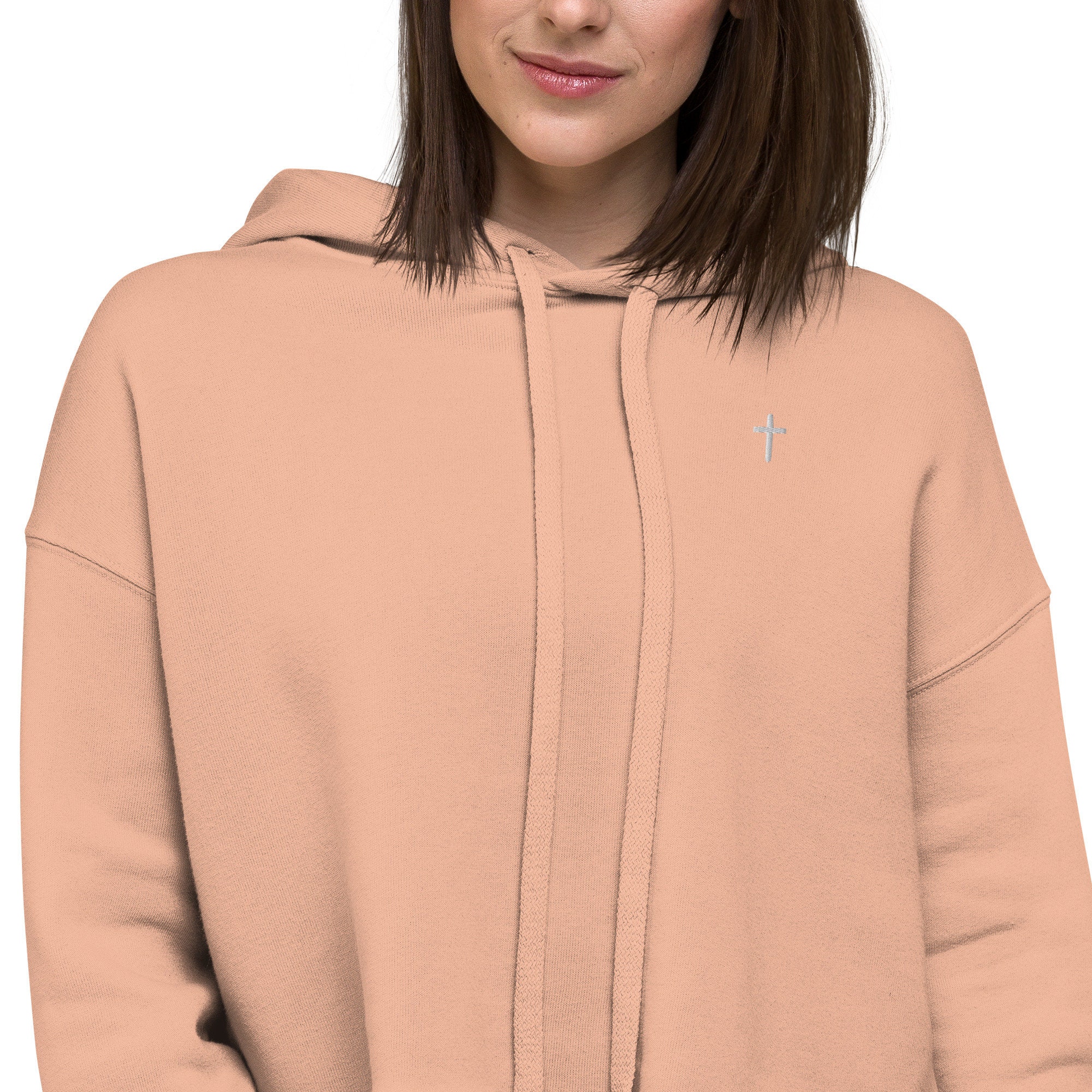 Christian Cross Logo Crop Top Hoodie - Etsy
