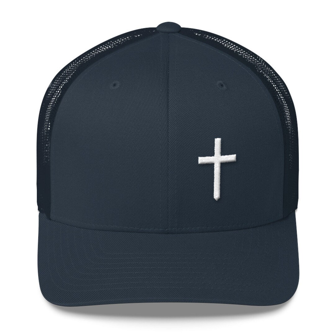 Christian Cross Logo Retro Trucker Hat - Etsy