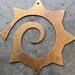Spiral Metal Sun Wall Art Rusted Sun Rustic Sun Yard Art | Etsy