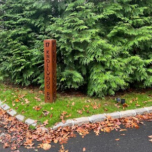 Address Sign - Yard Address Sign - Rusted - Adjacent Sided - Custom ...