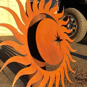 Metal Sun Wall Art - Rusted Sun - Rustic Sun - Yard Art - Sun Metal ...