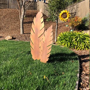 Metal Banana Leaf - Yard Art - Rusted Leaf - Leaf Yard Decor - Rust ...