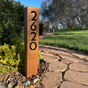 Address Sign | Rusted | Custom Address Sign | Yard Address Sign ...