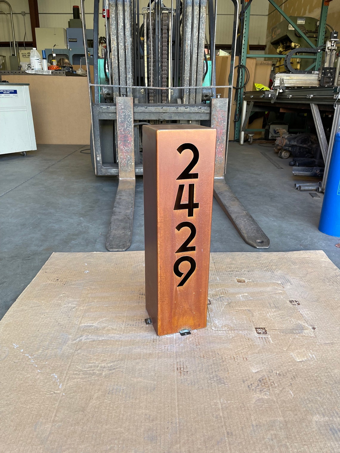 Address Sign - Yard Address Sign - Rusted - Small - Custom Address Sign ...